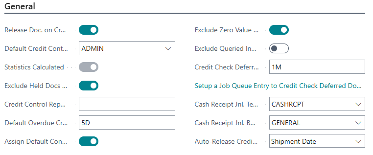 Clever Dynamics - Credit Control Setup